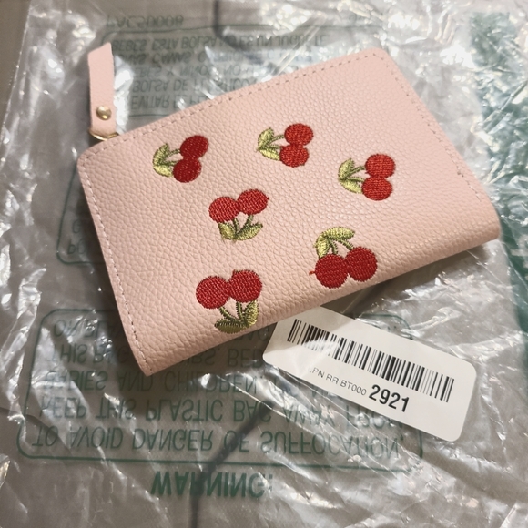 Accessories | Little Pink Cherry Walletgold Trim | Poshmark